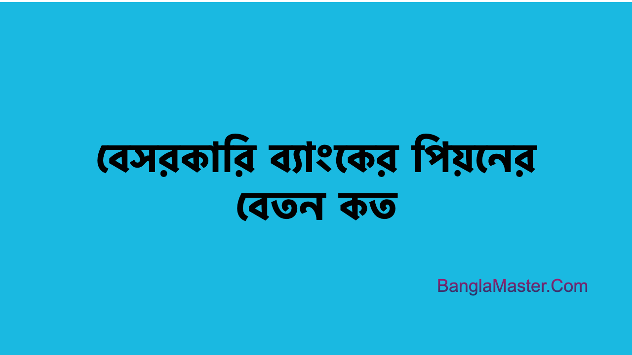 বেসরকারি ব্যাংকের পিয়নের বেতন কত ২০২৫ - Bangla Master